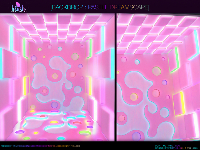 Second Life Marketplace - BLUSH [Backdrop - Pastel Dreamscape]